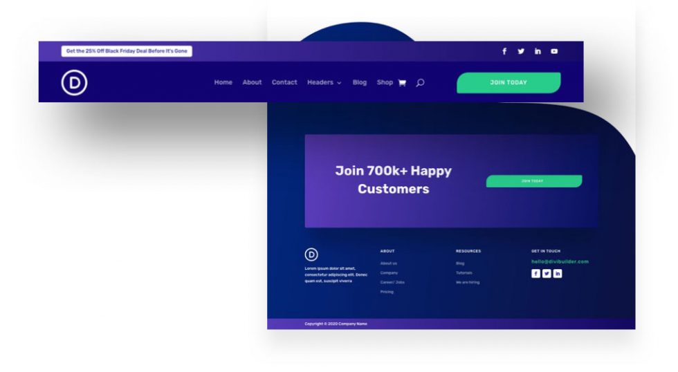 Headers and Footers – Just another Elegant Themes Examples 2020 Sites site