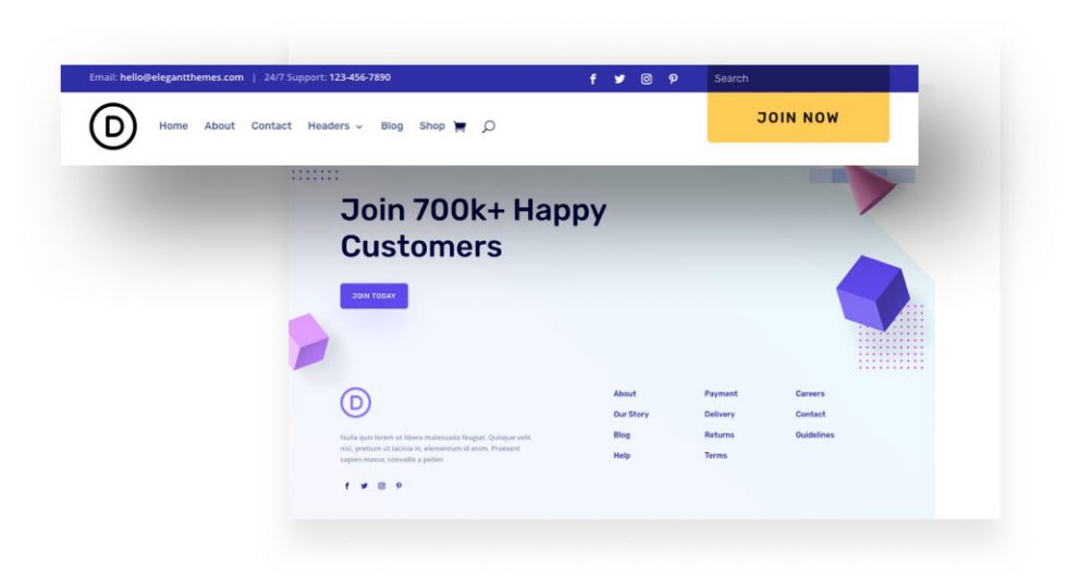 Headers and Footers – Just another Elegant Themes Examples 2020 Sites site