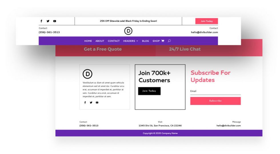 Headers and Footers – Just another Elegant Themes Examples 2020 Sites site