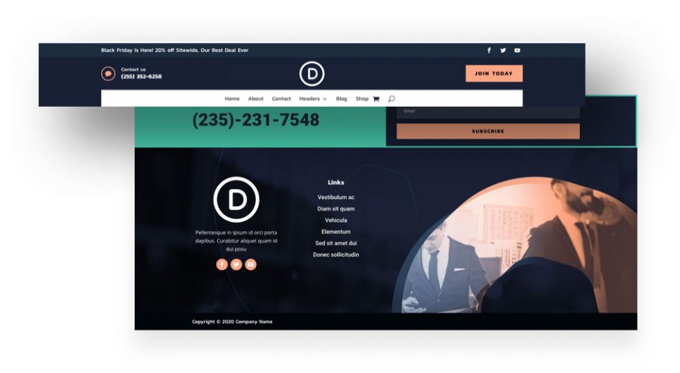 Headers and Footers – Just another Elegant Themes Examples 2020 Sites site