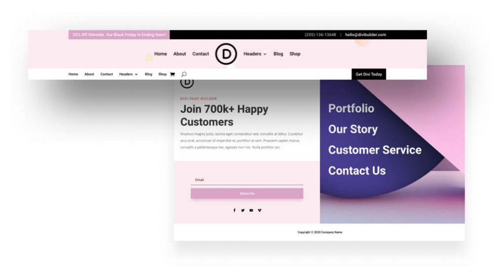 Headers and Footers – Just another Elegant Themes Examples 2020 Sites site