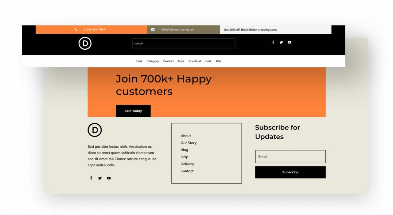 Headers and Footers | Just another Elegant Themes Examples 2021 Sites site