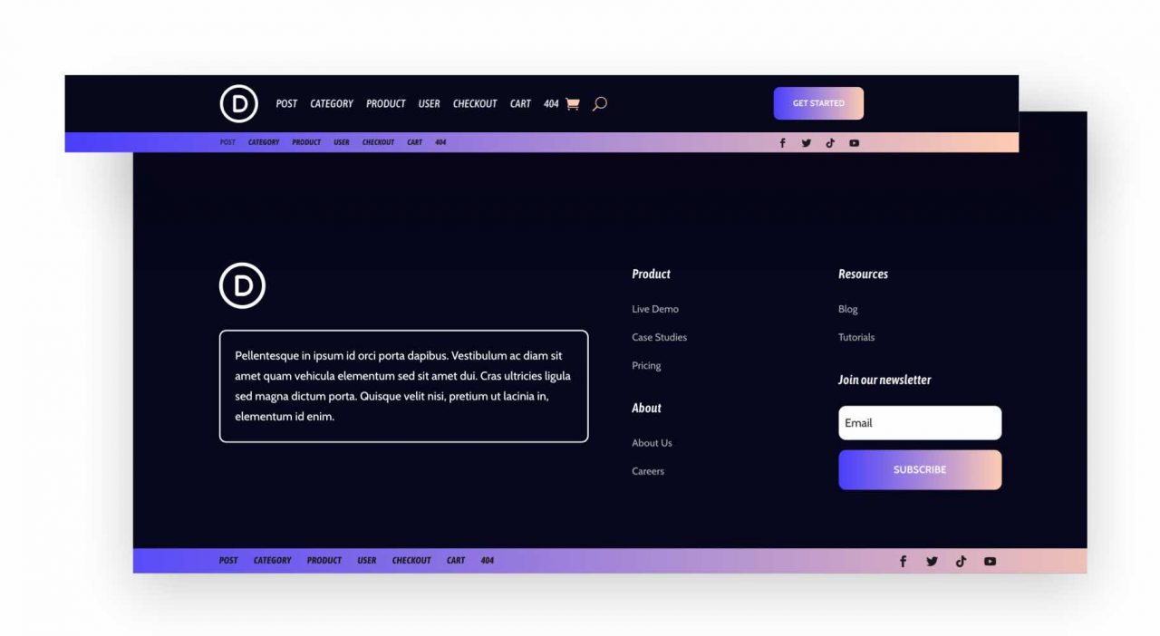 Headers and Footers | Just another Elegant Themes Examples 2021 Sites site