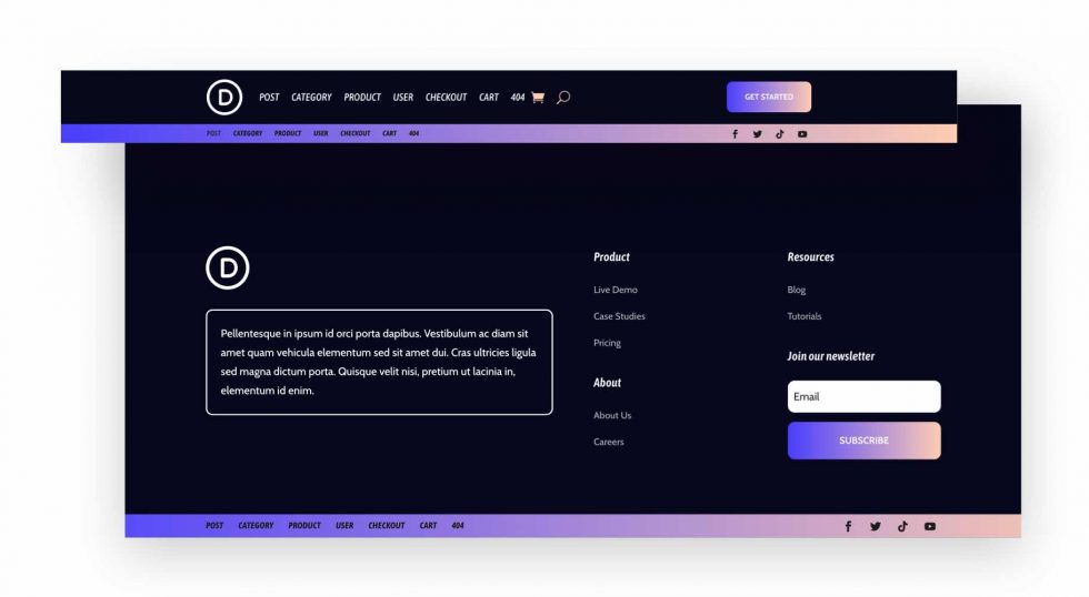 Headers and Footers | Just another Elegant Themes Examples 2021 Sites site