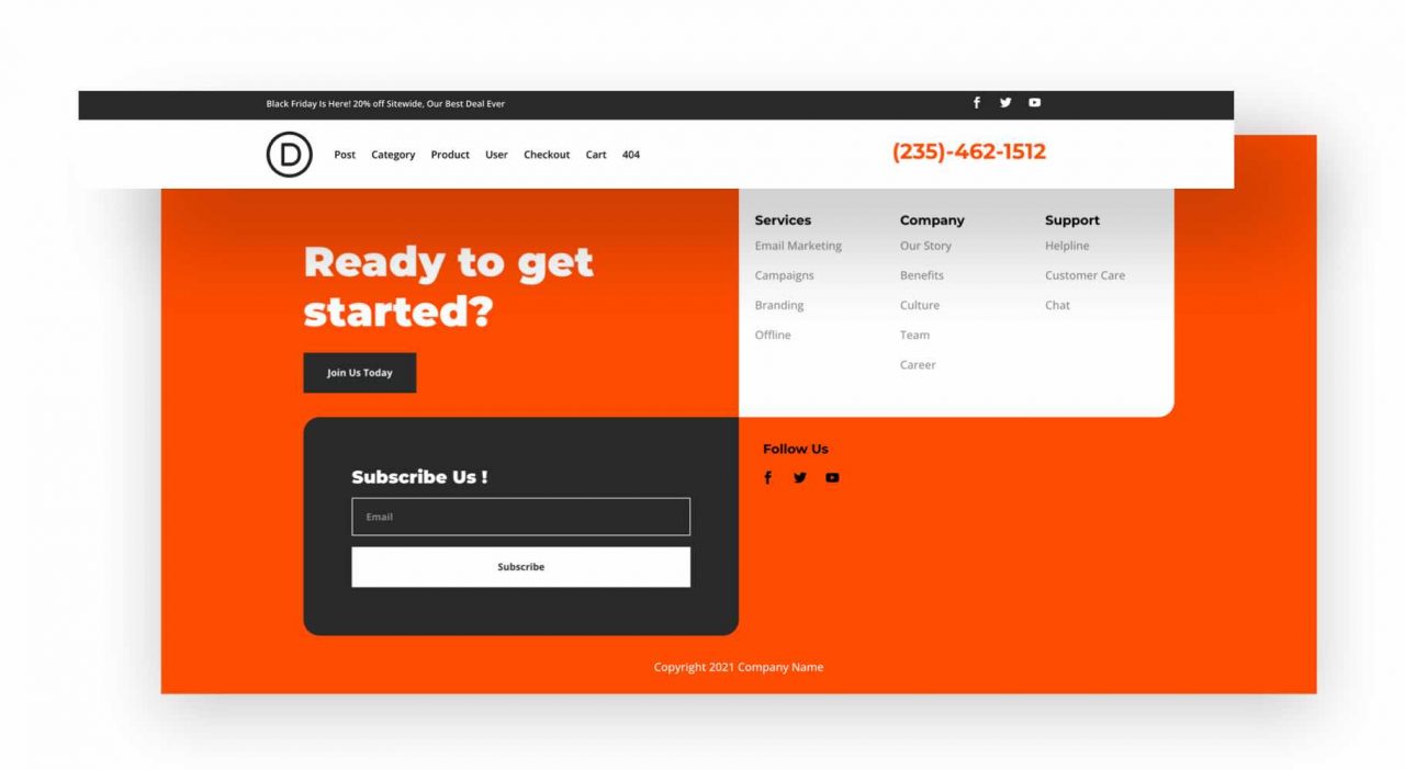 Headers and Footers | Just another Elegant Themes Examples 2021 Sites site