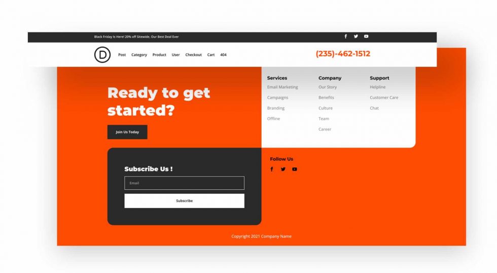 Headers and Footers | Just another Elegant Themes Examples 2021 Sites site