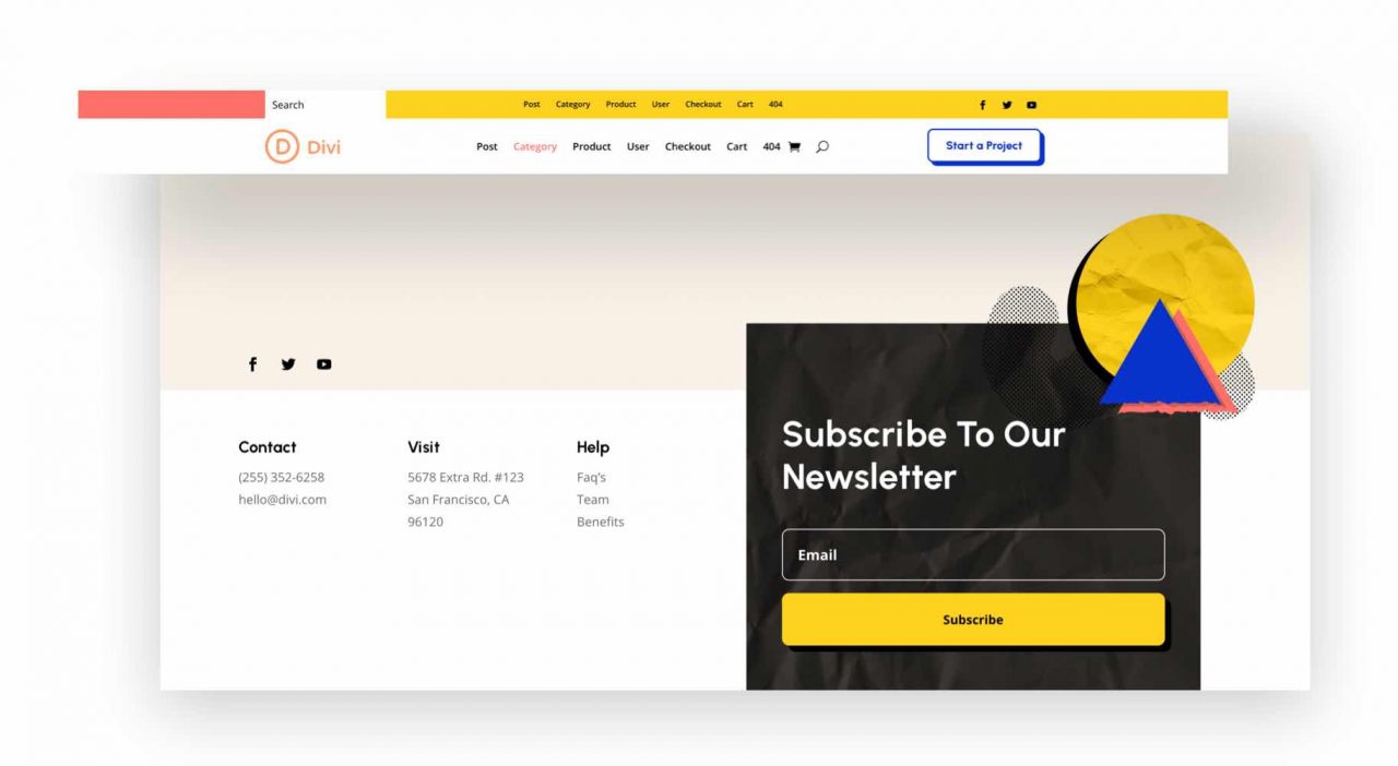 Headers and Footers | Just another Elegant Themes Examples 2021 Sites site