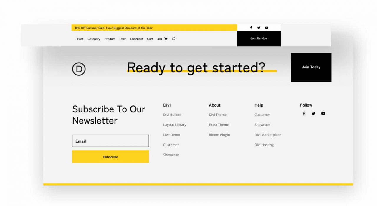 Headers and Footers | Just another Elegant Themes Examples 2021 Sites site