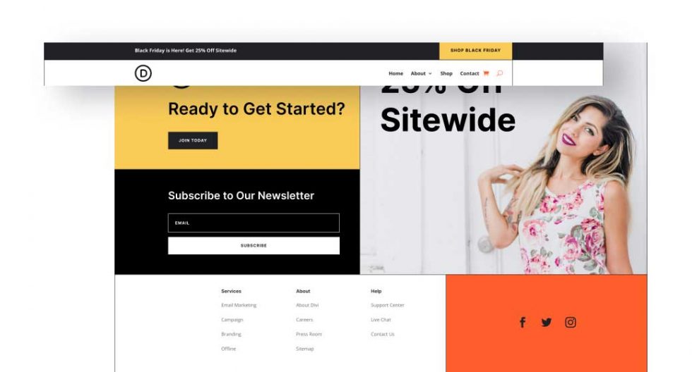 Headers and Footers | Just another Elegant Themes Examples 2022 Sites site