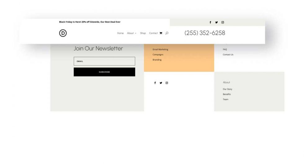 Headers and Footers | Just another Elegant Themes Examples 2022 Sites site